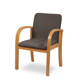 Esszimmersessel Home Affaire "LINA707", beige (buche natur, elephant), B:60cm H:85cm T:50cm, 100% Polyester, Sessel, Extra-confort, Fleckenabweisendes Gewebe, Massivholz