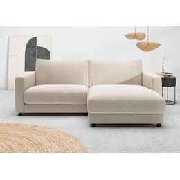 Ecksofa Home Affaire, B:226cm H:85cm T:190cmtaupe, 100% Polyester, Wohnzimmer, Sofas, "Ecksofa Jiro, L-Form, große Sitztiefe, Breite 226 cm", lose