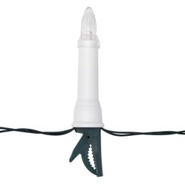 IC WINTERWORLD LED-Christbaumkerzen, grün, Flammen 30 Stk., Kabellänge 1,5m x Gesamtlänge 17,4m, Lichterketten