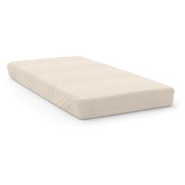 Bettlaken SETEX "Frottee", creme, B:95cm L:195cm, Frottee, Obermaterial: 80% Baumwolle, 20% Polyester, Bettlaken, kuschelig weiches Qualitäts-Spannbetttuch mit elastischem Gummizug