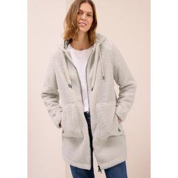 Kurzmantel Cecil, Damen, Gr. XXL (46), weiß (teddy vanilleweiß), Web, Obermaterial: 100% Polyester. Futter: 100% Polyester, unifarben, regular fit Po-bedeckend, Bündchen, Mäntel, mit Kapuze, Topseller