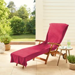 Handtuch Dyckhoff "Stuhlauflage / Liegeauflage", rot (bordeaux), B:70cm L:200cm, Frottier, Frottier, Handtücher, Schonbezug mit Einschubtasche