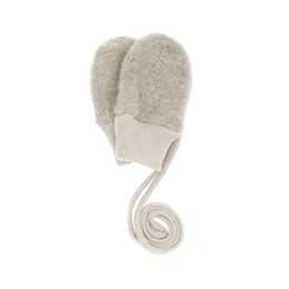Fäustlinge MaxiMo, Baby, Gr. 12M, beige (düne), Fleece, Wolle, unifarben, Handschuhe, atmungsaktiv, wärmend, Wollfleece