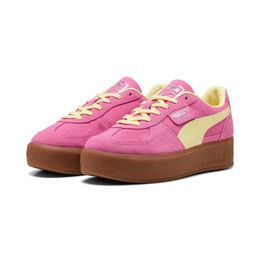 Puma Damen Sneaker "PALERMO ELEVATA WNS", Gr. 40,5posie pink, gold moon, Leder, mehrfarbig, Schuhe