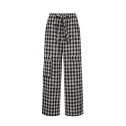 Nümph Chinos NÜMPH "Nümph Hosen NUCHIKKA", Damen, Gr. 36, schwarz sapphire, Obermaterial: 90% Baumwolle, 10% Leinen, Hosen