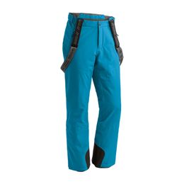 Skihose Maier Sports "Anton 2.1", Herren, Gr. 48, Normalgrößen, blau (royalblau), 100% Polyester, Hosen, Herren Schneehose mit Hosenträgern, wind/wasserdicht, Regular Fit