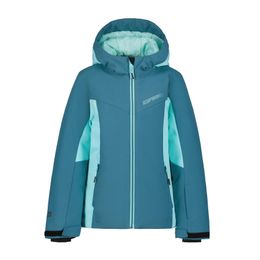 Skijacke Icepeak "Icepeak LANETT JR", Kinder, Gr. 140, emerald, Softshell, Obermaterial: 100% Polyester. Futter: 100% Polyester. Wattierung: 100% Polyester, gerade hüftbedeckend, verstellbar abgestepptes Bündchen mit verstellbarem Klettverschluss, Jacken, mit dezenten Logoschriftzügen