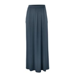 Maxirock Aniston CASUAL, Damen, Gr. 34, marine, Single Jersey, Obermaterial: 95% Viskose, 5% Elasthan, unifarben, figurumspielend knöchelfrei, Röcke, im Marine Look
