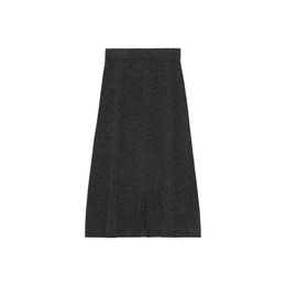 Damen Midirock "moshi moshi mind Skirt Elma"charcoal melange, Gr. L, MOSHI MOSHI MIND, Obermaterial: 100% Wolle, Röcke