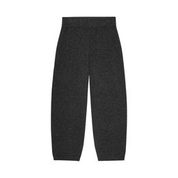 Chinohose MOSHI MOSHI MIND "moshi moshi mind Trouser Yours", Damen, Gr. M, Normalgrößen, charcoal melange, Obermaterial: 100% Wolle, Hosen