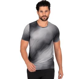 TRIGEMA T-Shirt »COOLMAX Sportshirt mit modischem Druck« 1 Stk. tlg. weiss L L V-Ausschnitt