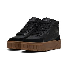 Winterboots Puma "KARMEN II IDOL MID WTR", Damen, Gr. 36, schwarz (Puma schwarz, Puma schwarz), Leder, Schuhe, Winterschuhe, Winterstiefel, Snowboots