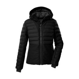 Skijacke Killtec "KSW 115 WMN SKI QLTD JCKT", Damen, Gr. 46, schwarz, Oberstoff 1: 92% Polyester, 8% Elasthan/ Oberstoff 2: 100% Polyester, Futter: 100% Polyester, Füllung: 100% Polyester (recycelt), Jacken, Winddichte, wasserabweisende Damen Skijacke mit Daunenoptik, PFAS-frei