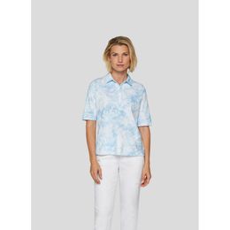 Rabe Poloshirt mit floralem Muster Pastellblau 50 50 Poloshirt von Rabe MODEN
