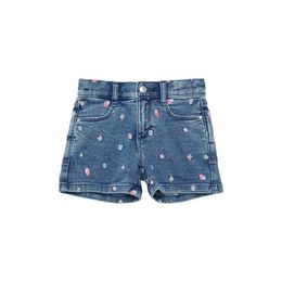 s.Oliver JUNIOR Jeansshorts mit All-over-Stickerei blue 110 - N-Gr N-Gr 110 Jeans-Shorts von s.Oliver Junior