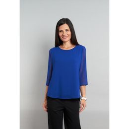 Seidel Moden Chiffonbluse in eleganter 2 in 1 Optik - MADE IN GERMANY blau 38 38 Bluse von Seidel Moden