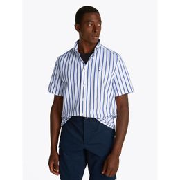 Tommy Hilfiger Kurzarmhemd »FLEX POPLIN STP SHIRT S/S« Wedge Blue / Optic White XL - N-Gr N-Gr XL Gestreiftes Hemd von Tommy Hilfiger Menswear