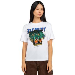 Element T-Shirt &raquo;Hirotton Leopard&laquo; Optic White S S Textil Stoff:...