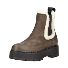 Replay Stiefelette »Stiefelette Lederimitat/Textil« Braun 40 40 Verschluss: Reißverschluss