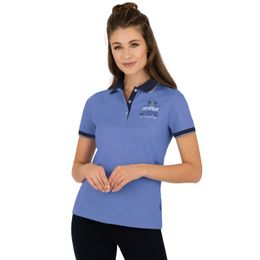 TRIGEMA Poloshirt »Poloshirt mit maritimem Druckmotiv« 1 Stk. tlg. lavendel M M Piqué Qualität