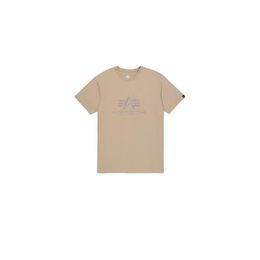 Alpha Industries T-Shirt »Basic T-Shirt BL Carbon« vintage sand M M Single Jersey Stoff