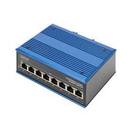 Digitus 8 Port Gigabit Ethernet, Switch blau
