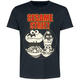 Sesamstra&szlig;e Sesamstra&szlig;e Monster Street T-Shirt schwarz in 4XL #251492B