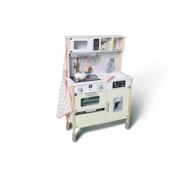 lupilu® Holz-Küche, 3-fach höhenverstellbar, mit bespielbarer Rückseite