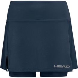 Head Club Tennisrock Damen - blau - Gr. L - Polyester/Elastan