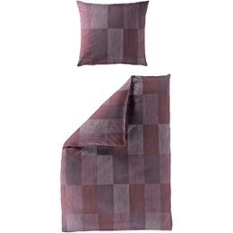 Bettwäsche Bierbaum "4142", beere, B/L: 155cm x 220cm, 1 Stk., 1 Stk., Biber, B/L: 80cm x 80cm, 2 Stk., Biber, Obermaterial: 100% Baumwolle, Bettwäsche, Biber, 100 % Baumwolle, pflegeleicht, kuschelig weich