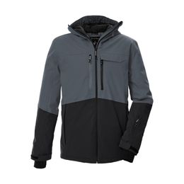 Skijacke Killtec "KSW 280 MN SKI JCKT", Herren, Gr. M, stahlgrau, Oberstoff: 100% Polyester, Futter: 100% Polyamid, Füllung: 100% Polyester, Jacken, Wasserdichte Herrenjacke mit Schneefang, atmungsaktiv und PFAS-frei