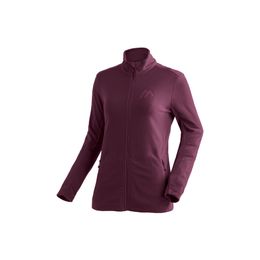 Fleecejacke Maier Sports "Denise Jacket W", Damen, Gr. 36, purpurviolett, 100% Polyester, hoch geschlossener Ausschnitt, Jacken, Damen Midlayer, atmungsaktiv schnelltrocknend, Full-Zip, Regular fit