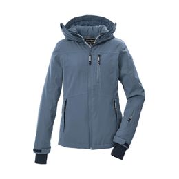 Skijacke Killtec "KSW 276 WMN SKI JCKT", Damen, Gr. 48, stahlblau, Oberstoff: 100% Polyester, Futter: 100% Polyamid, Füllung: 100% Polyester, Jacken, Wasserdichte Damenjacke mit Schneefang, Atmungsaktivität und Taschen