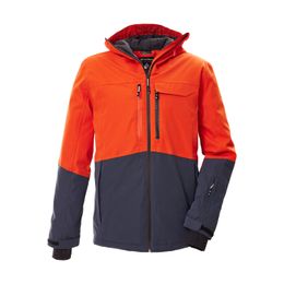 Skijacke Killtec "KSW 280 MN SKI JCKT", Herren, Gr. L, dunkelorange, Oberstoff: 100% Polyester, Futter: 100% Polyamid, Füllung: 100% Polyester, Jacken, Wasserdichte Herrenjacke mit Schneefang, atmungsaktiv und PFAS-frei