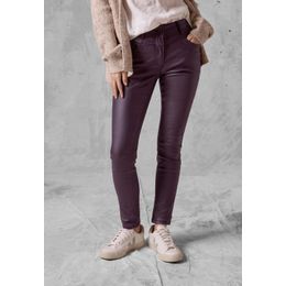 Lederimitathose Cecil, Damen, Gr. 36, Länge 30, beloved berry, Stoff, 76% Viskose, 21% Nylon, 3% Elasthan, unifarben, comfort fit lang, Hosen, Middle Waist