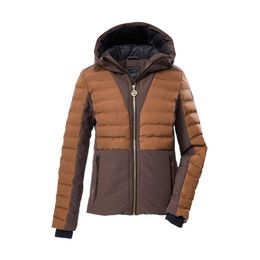 Skijacke Killtec "KSW 118 WMN SKI QLTD JCKT", Damen, Gr. 38, dunkelbraun, Oberstoff 1: 92% Polyester, 8% Elasthan/ Oberstoff 2: 100% Polyester/ Oberstoff 3: 100% Polyester, Futter: 100% Polyester (recycelt), Füllung: 100% Polyester (recycelt), Jacken, Damenjacke: winddicht, wasserabweisend, atmungsaktiv, PFAS-frei