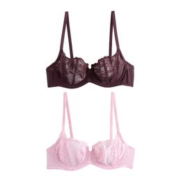 next BH Damen Größe 75 pink / bordeaux / weinrot