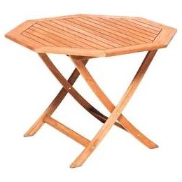 Gartentisch Merxx, beige, H:74cm, Tische, achteckig, Ø 110 cm, Eukalyptusholz