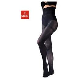 Feinstrumpfhose Lascana, Damen, Gr. M (40/42), schwarz, Obermaterial: 89% Polyamid, 11% Elasthan, unifarben, Strumpfhosen Feinstrumpfhose, Bodyshaper mit extrahohem Bund