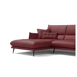 Ecksofa Egoitaliano "FUNNY, hochwertiges und aktuelles Design, bequeme Rückenlehne", rot (burgundy), B:265cm H:90cm T:225cm, Sofas, hochwertiger Sitzkomfort, L-Form