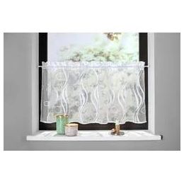 Scheibengardine my home "Ramon" Gr. 4, weiß, B:120cm H:45cm, Jacquard, Polyester, Gardinen, Transparent, Jacquard, Polyester