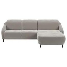 Sit & More Ecksofa SIT & MORE "Blues L-Form", grau (anthrazit), B:271cm H:93cm T:191cm, 100% Polyester, Sofas, wahlweise mit Klapptisch und USB