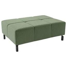 Hockerbank Inosign "Ancona New", grün (oliv), B:107cm H:43cm T:71cm, : 88% Polyester, 12% Polyacryl, Hocker, passend zum Ecksofa "Ancona New", auch in Easy care-Bezug
