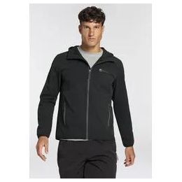 Softshelljacke Jack Wolfskin "RIVENTAL", Herren, Gr. 3XL, schwarz (schwarz, grau), Softshell, Obermaterial: 91% Polyamid, 9% Elasthan. Futter: 100% Polyester, hoch geschlossener Ausschnitt, eingefasste Kante, Jacken, Übergangsjacke
