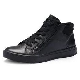 Sneakerboots Ara "ROM", Damen, Gr. 7,5 (41), schwarz, Glattleder, Veloursleder, unifarben, Schuhe, High Top Sneaker, Schnürboots in bequemer Schuhweite G (= weit)