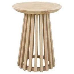 SIT-MÖBEL Beistelltisch SIT, beige (natur, natur, natur), B:40cm H:50cm T:40cm, Hevea, Holz-Furnier, Tische, auch als Hocker verwendbar, Platte mit schweizer Kante