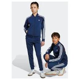 Sporthose Adidas ORIGINALS "SST TRACK PANTS", Kinder, Gr. 158, N-Gr, blau (night indigo, weiß), Trikot, Obermaterial: 100% Polyester, Hosen, Superstar Kinder Trainingshose