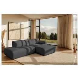 Ecksofa Andas "Myrland", grau (gray), B:222cm H:72cm T:166cm, 100% PES, Sofas, Breite 222 cm, Chenille, Easy Clean Stoff, mit Kaltschaum