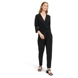 Overall Betty Barclay "Damen mit Eingrifftaschen", Damen, Gr. 40, Normalgr&ouml;&szlig;en, schwarz, Jersey, Obermaterial: 94% Polyester, 6% Elasthan, figurumspielend, V-Ausschnitt, Overalls Overall, Form