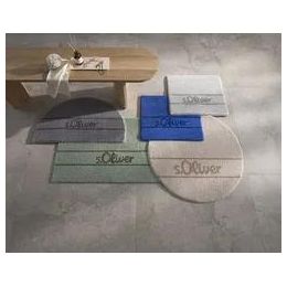 Badematte s.Oliver "Allie, Badvorleger, Badezimmer Teppich, Duschvorleger" Gr. 1, beige, H:10mm, Polyester, Badematten, Badteppich, weiche Haptik, unifarben mit s.Oliver Schriftzug